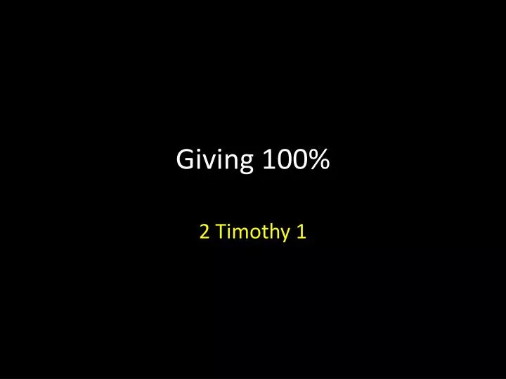 PPT - Giving 100% PowerPoint Presentation, free download - ID:3092011