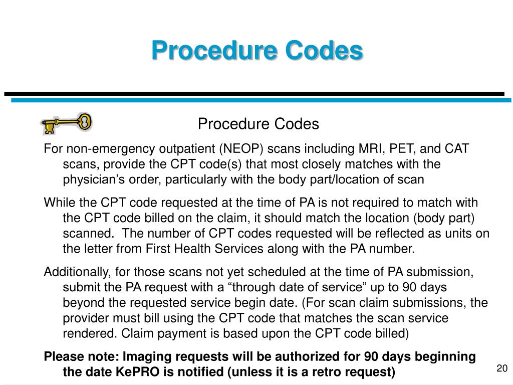 Procedure Codes Procedure Codes