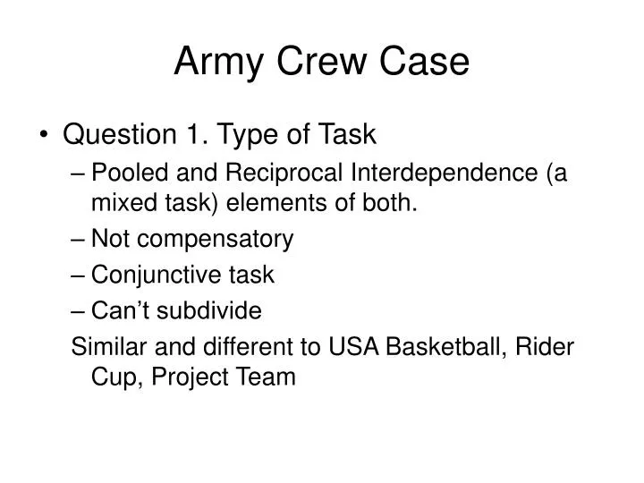 PPT - Army Crew Case PowerPoint Presentation, free download - ID:3092632