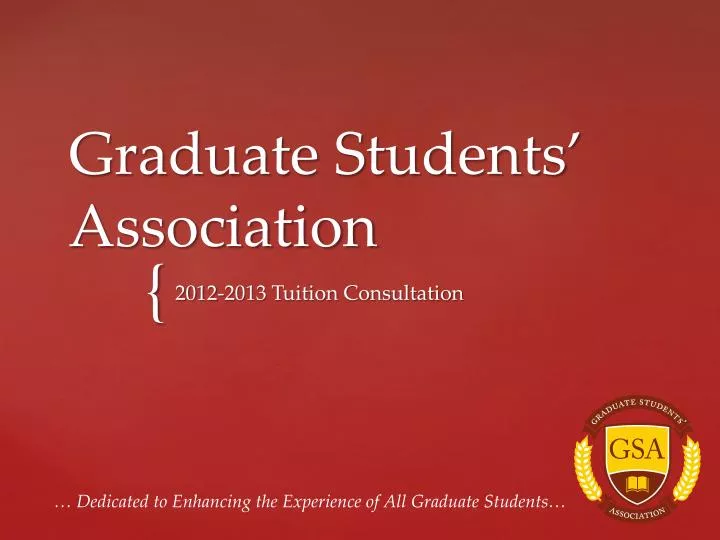 PPT - Graduate Students’ Association PowerPoint Presentation, free ...