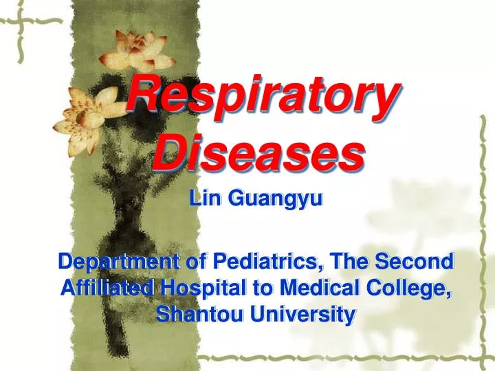 PPT - Respiratory Diseases PowerPoint Presentation, free download - ID ...