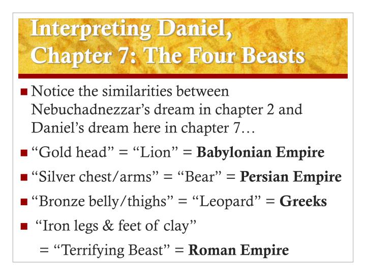 PPT - The Book of Daniel, Chapter 7: Four Beasts & the Ancient of Days ...