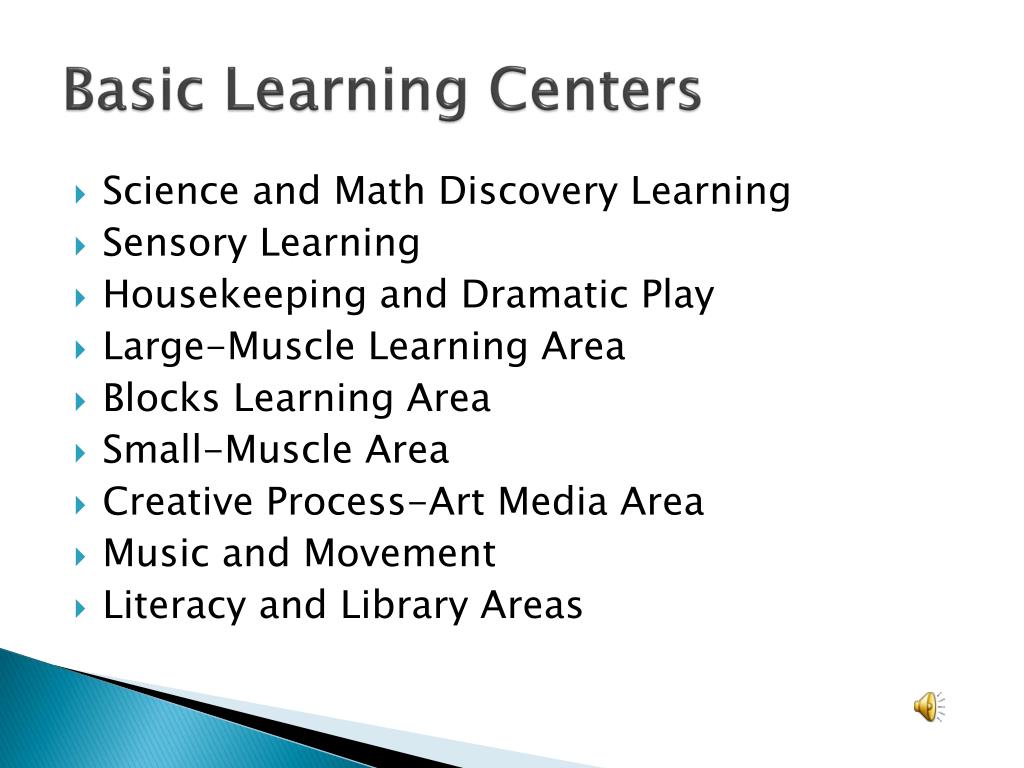 PPT - Learning Centers in an Early Childhood Special Education ...