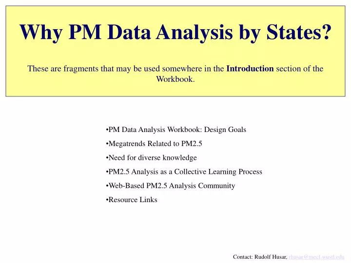 PPT - PM Data Analysis Workbook: Design Goals Megatrends Related to PM2 ...