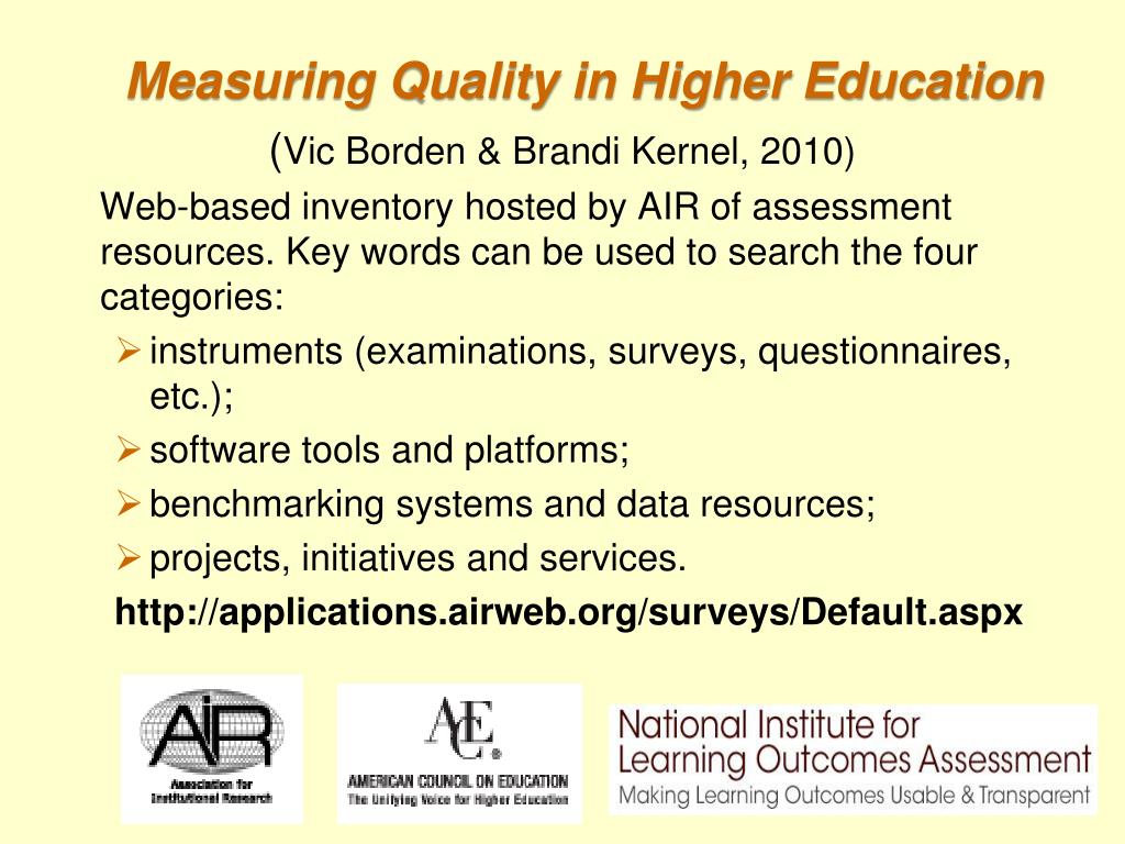 PPT - George D. Kuh Rankings and the Visibility of Quality Outcomes in ...