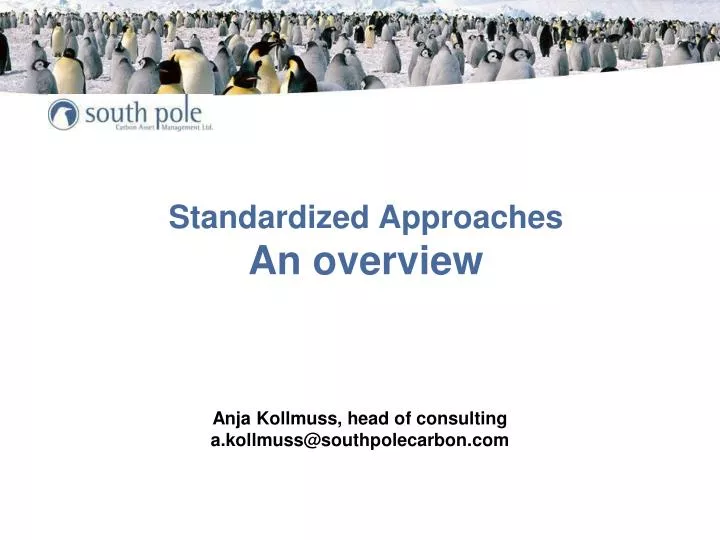 PPT - Standardized Approaches An overview PowerPoint Presentation, free ...