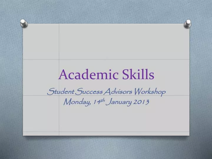 PPT - Academic Skills PowerPoint Presentation, free download - ID:3094556