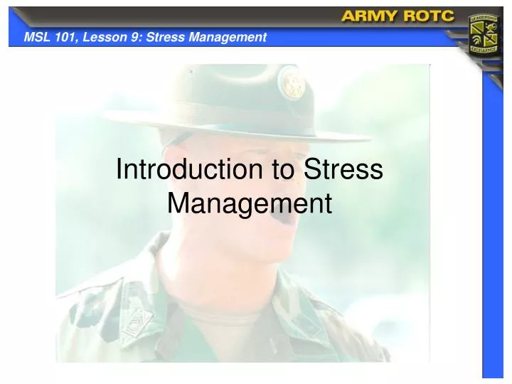 PPT - Introduction to Stress Management PowerPoint Presentation, free ...