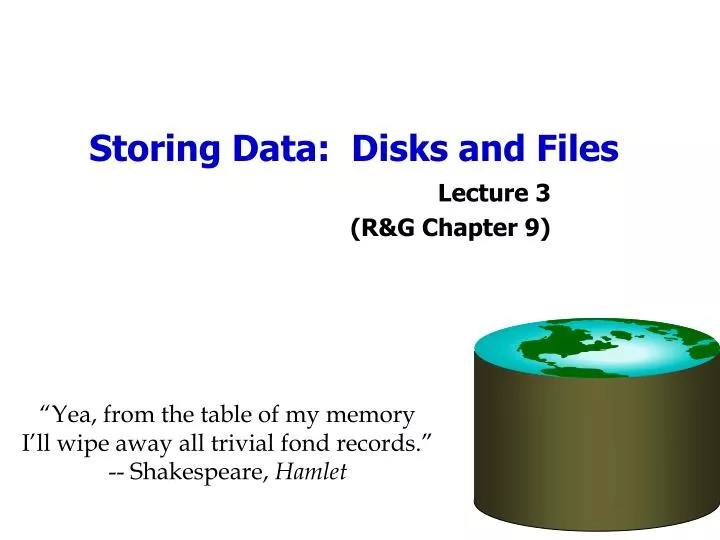 Ppt Storing Data Disks And Files Powerpoint Presentation Free Download Id 3094642