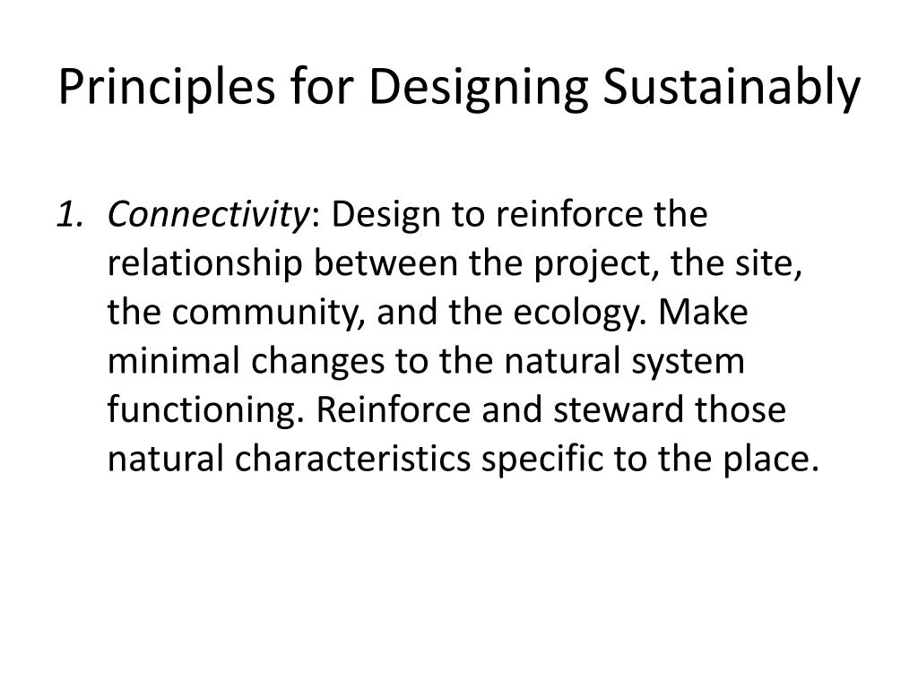 PPT - The Principles of Sustainable Design PowerPoint Presentation ...