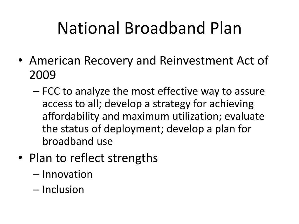 PPT - National Broadband Plan PowerPoint Presentation, free download ...