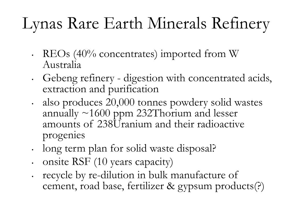 PPT - Lynas: Radioactive Waste Dumping from Rare Earth Refining ...