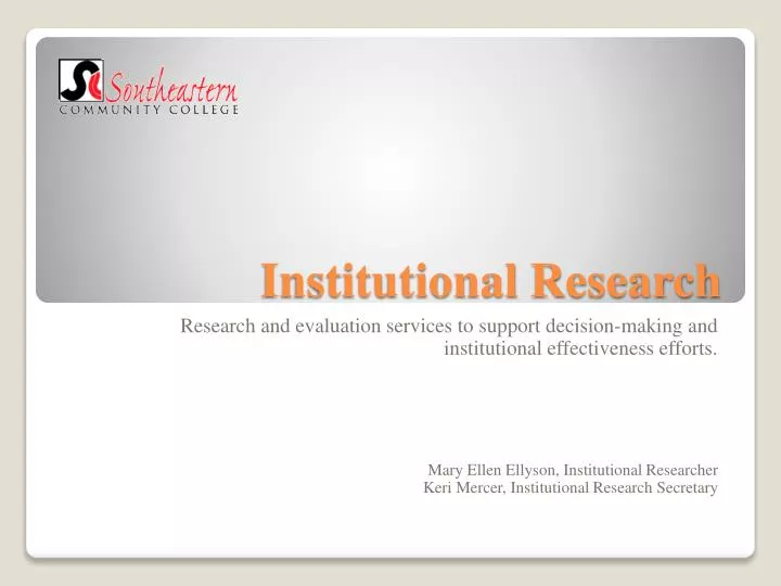 PPT - Institutional Research PowerPoint Presentation, free download ...