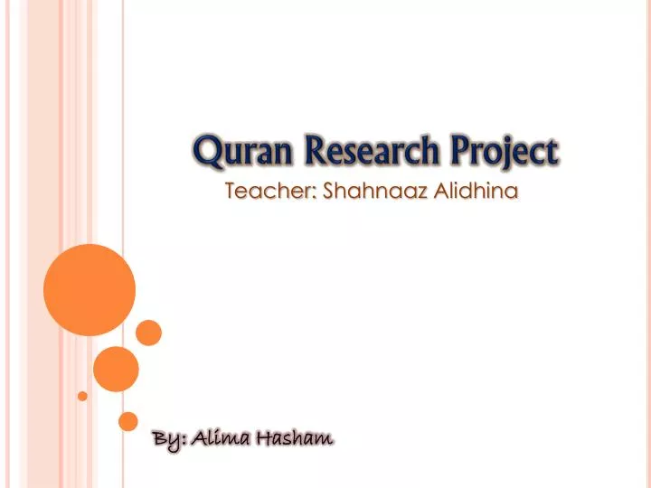 PPT - Quran Research Project PowerPoint Presentation, free download ...