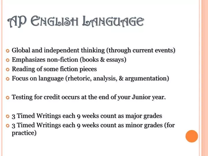 PPT - AP English Language PowerPoint Presentation, free download - ID ...