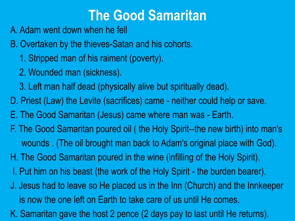 PPT - The Good Samaritan CARING PEOPLE - CARING CHURCH PowerPoint ...