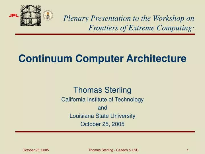 PPT - Continuum Computer Architecture PowerPoint Presentation, free ...