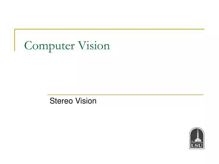PPT - Computer Vision PowerPoint Presentation, free download - ID:3096402