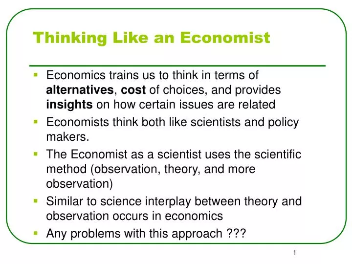 PPT - Thinking Like an Economist PowerPoint Presentation, free download ...