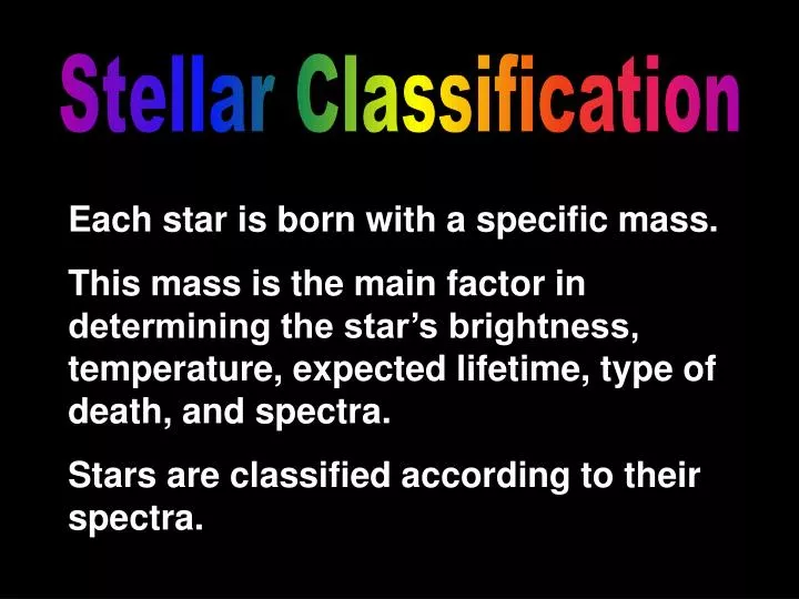 PPT - Stellar Classification PowerPoint Presentation, free download ...