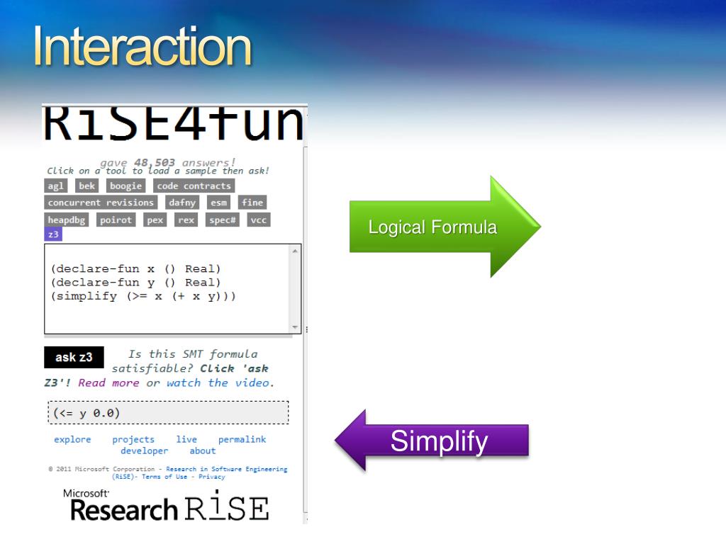 PPT - Nikolaj Bjørner Senior Researcher Microsoft Research Redmond ...