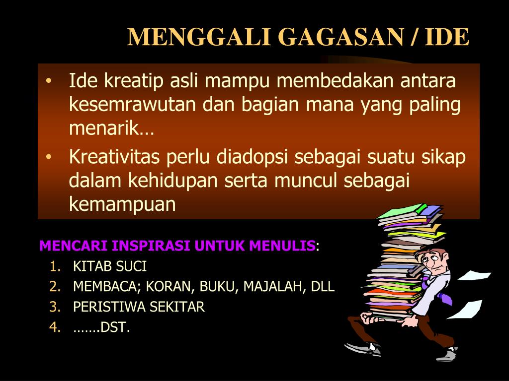 PPT - MENGGALI KREATIVITAS MENULIS PowerPoint Presentation, free ...