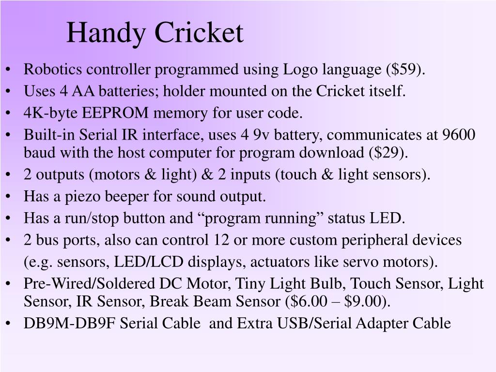 PPT - Crickets, Cricket Logo & Approaches to Materials PowerPoint ...