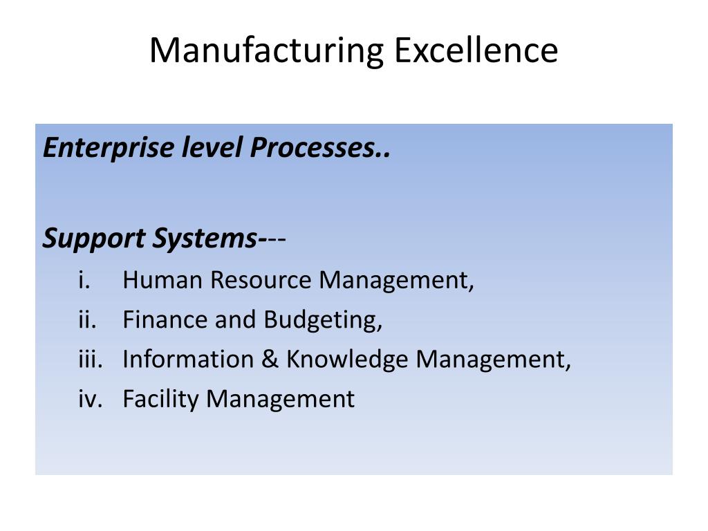 PPT - Manufacturing Excellence PowerPoint Presentation, free download ...