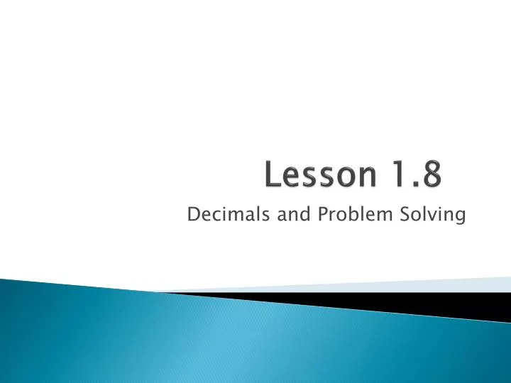 PPT - Lesson 1.8 PowerPoint Presentation, free download - ID:3097241