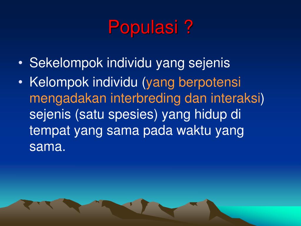 PPT - AZAS & KONSEP TENTANG POPULASI PowerPoint Presentation, free ...