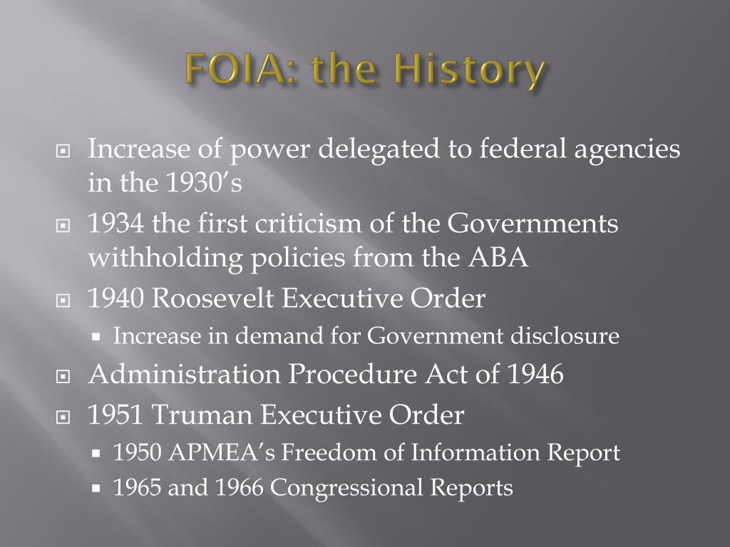 PPT - The United states supreme court and the Freedom of information ...