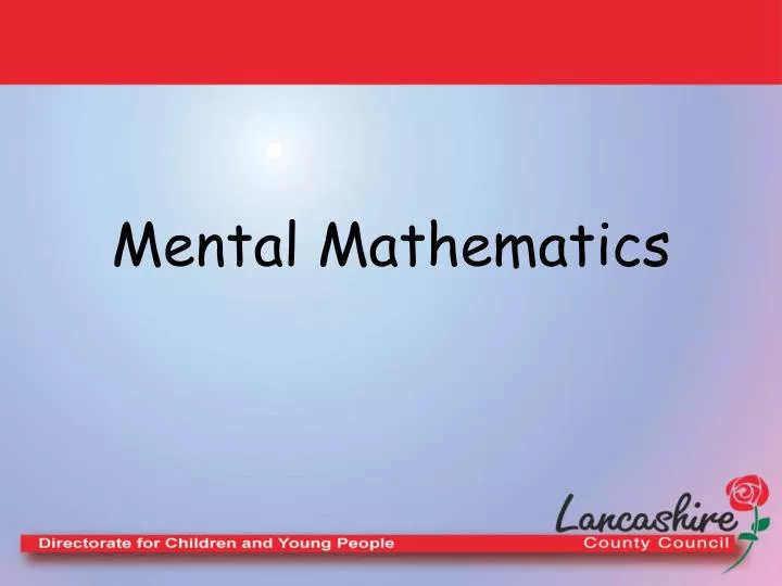 PPT - Mental Mathematics PowerPoint Presentation, free download - ID ...