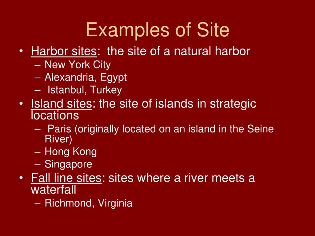 PPT - Site and Situation by Eleanor Joyce City of Salem Schools ...