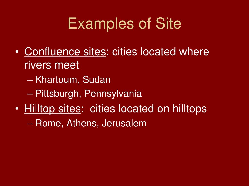 PPT - Site and Situation by Eleanor Joyce City of Salem Schools ...