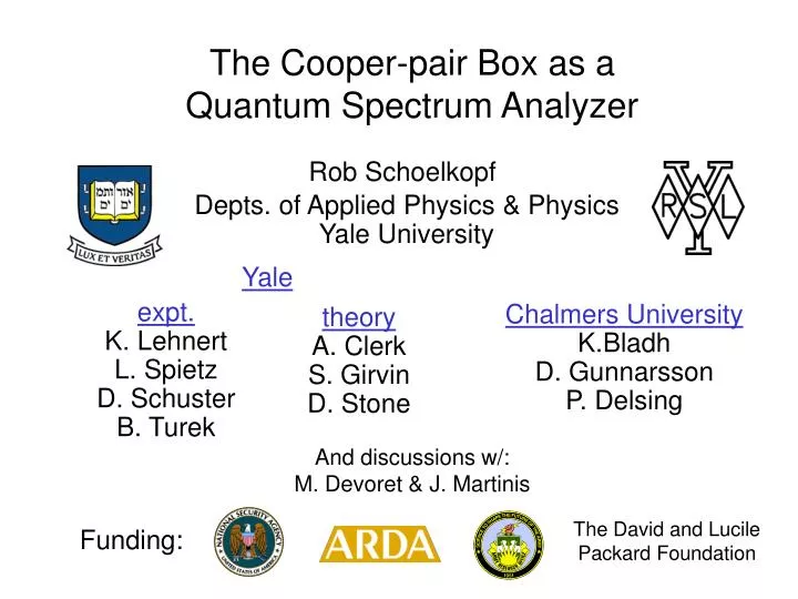 PPT - The Cooper-pair Box as a Quantum Spectrum Analyzer PowerPoint ...