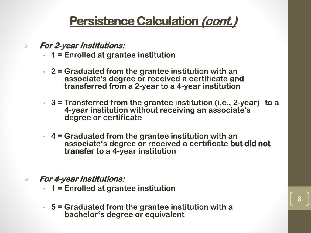 PPT - Student Support Services Program Using APR Data to Calculate ...