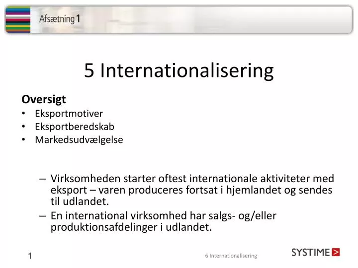 PPT - 5 Internationalisering PowerPoint Presentation, free download ...