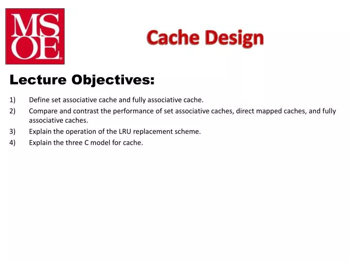 Ppt Cache Design Powerpoint Presentation Free Download Id 3099311