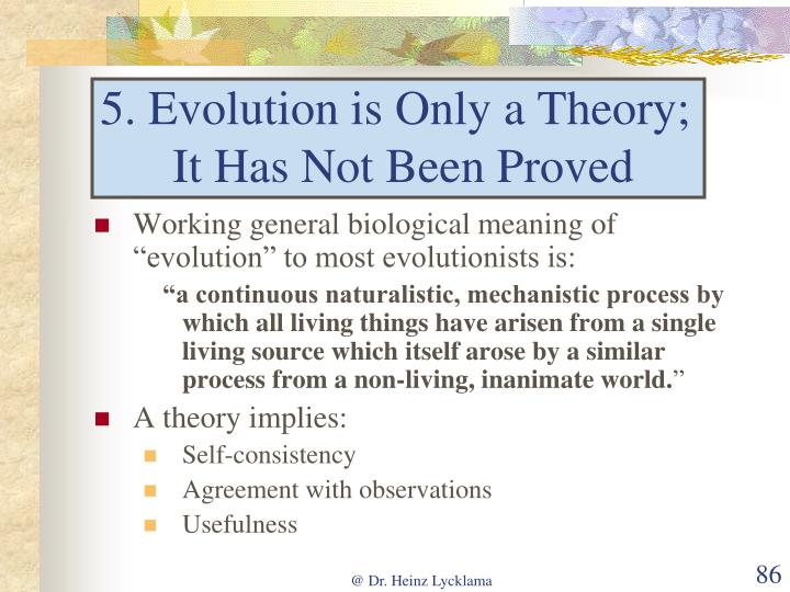 PPT - Challenges to the Theory of Evolution PowerPoint Presentation ...