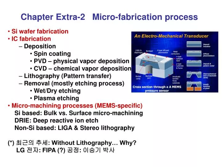 PPT - Chapter Extra-2 Micro-fabrication process PowerPoint Presentation ...
