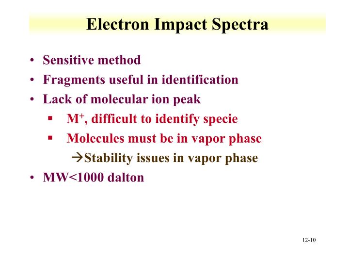 PPT - Molecular Mass Spectroscopy PowerPoint Presentation - ID:3100071