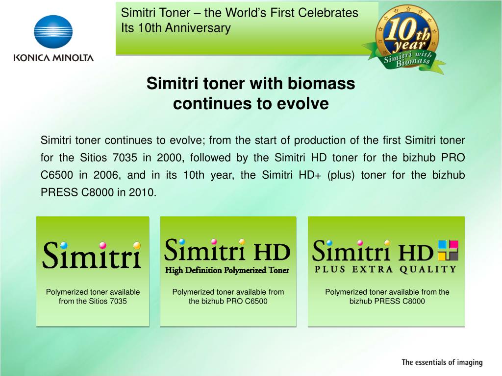 PPT - Plant-based polymerised toners developed for the recycling-based ...