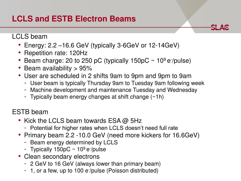 PPT - SLAC Electron Beam Test Facilities 5 MeV to 20 GeV PowerPoint ...