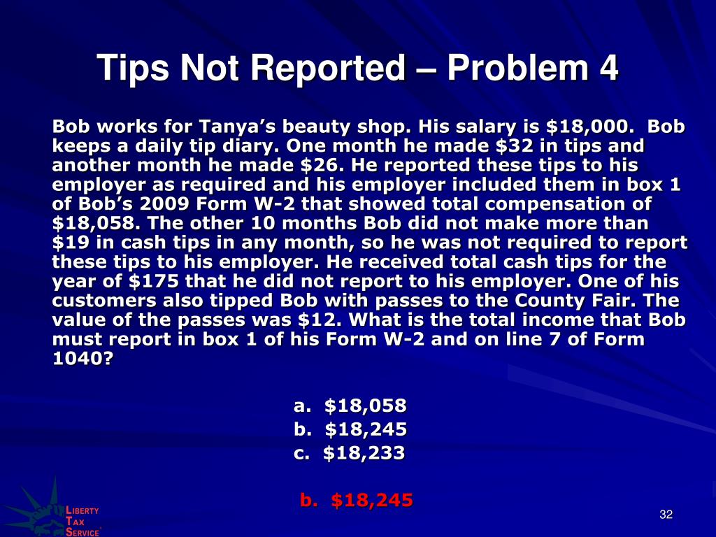 PPT - Liberty Tax Service Basic Income Tax Course Lesson 4 PowerPoint ...