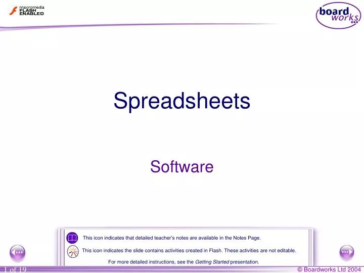 PPT - Spreadsheets PowerPoint Presentation, free download - ID:3101266