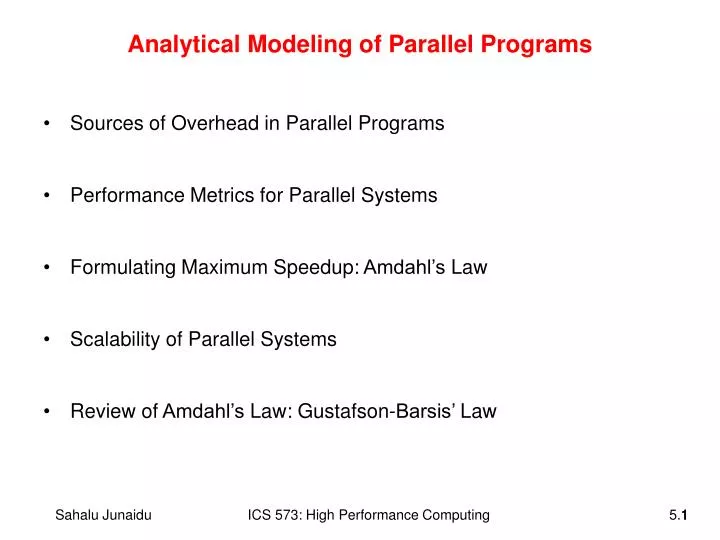 PPT - Analytical Modeling of Parallel Programs PowerPoint Presentation ...
