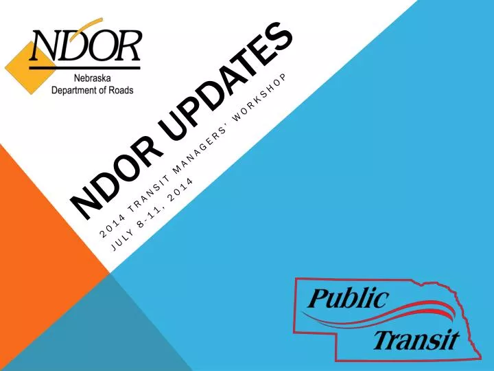 PPT - NDOR UPDATES PowerPoint Presentation, free download - ID:3102497
