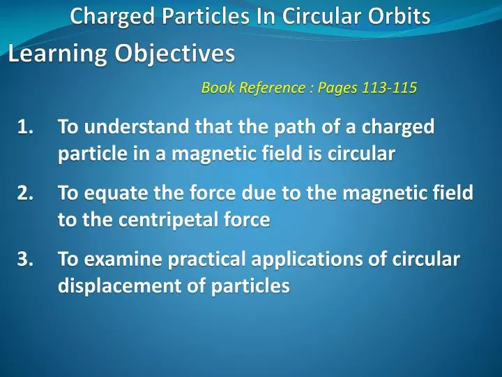 PPT - Charged Particles In Circular Orbits PowerPoint Presentation ...