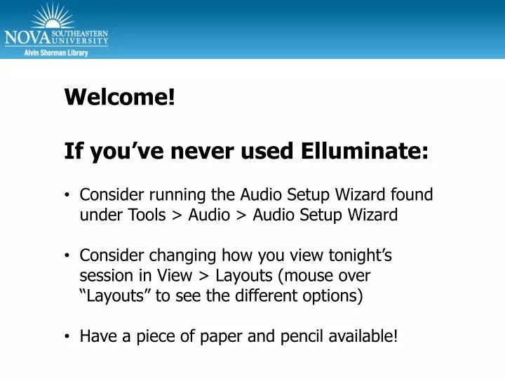 PPT - Intro to Using Elluminate PowerPoint Presentation, free download ...