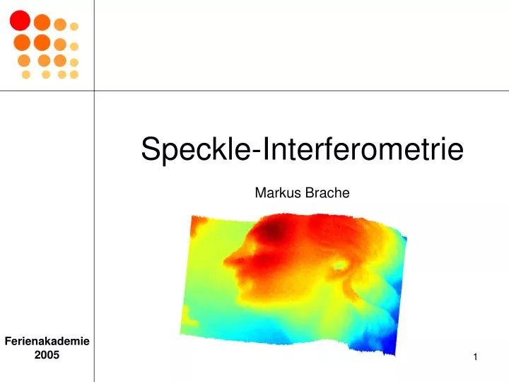 PPT - Speckle-Interferometrie Markus Brache PowerPoint Presentation ...